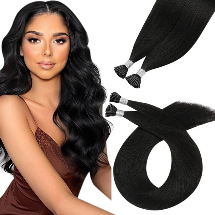 Moresoo® Salon High Quality Real Human Virgin I Tip Hair Extensions ...
