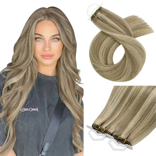 Moresoo Virgin Machine Weft Hair Sew in Real Human Hair Extensions ...
