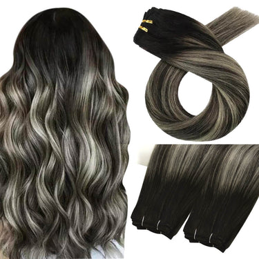 Moresoo Virgin Machine Weft Hair Sew in Real Human Hair Extensions ...