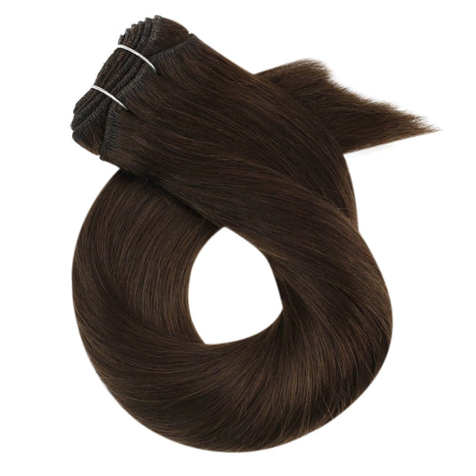 Moresoo Virgin Machine Weft Hair Sew in Real Human Hair Extensions ...